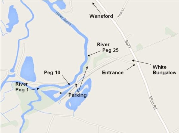 River Nene at Sibson / Yarwell - Deeping St James Angling Club